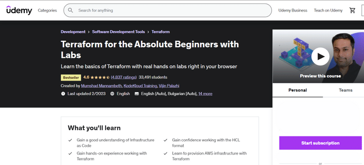 7 Best Terraform Courses Online Free Paid 2024 Course Aavatar